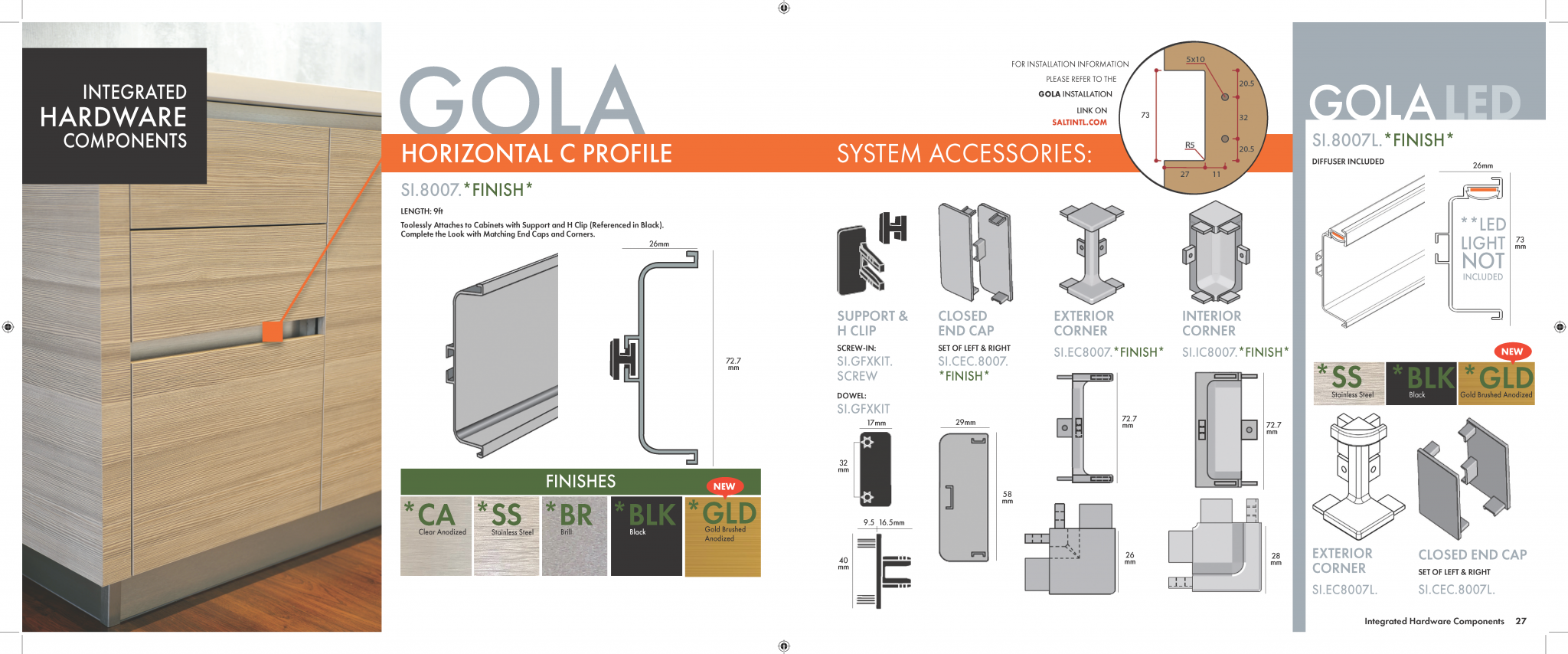 Gola Horizontal C Profile – Salt International