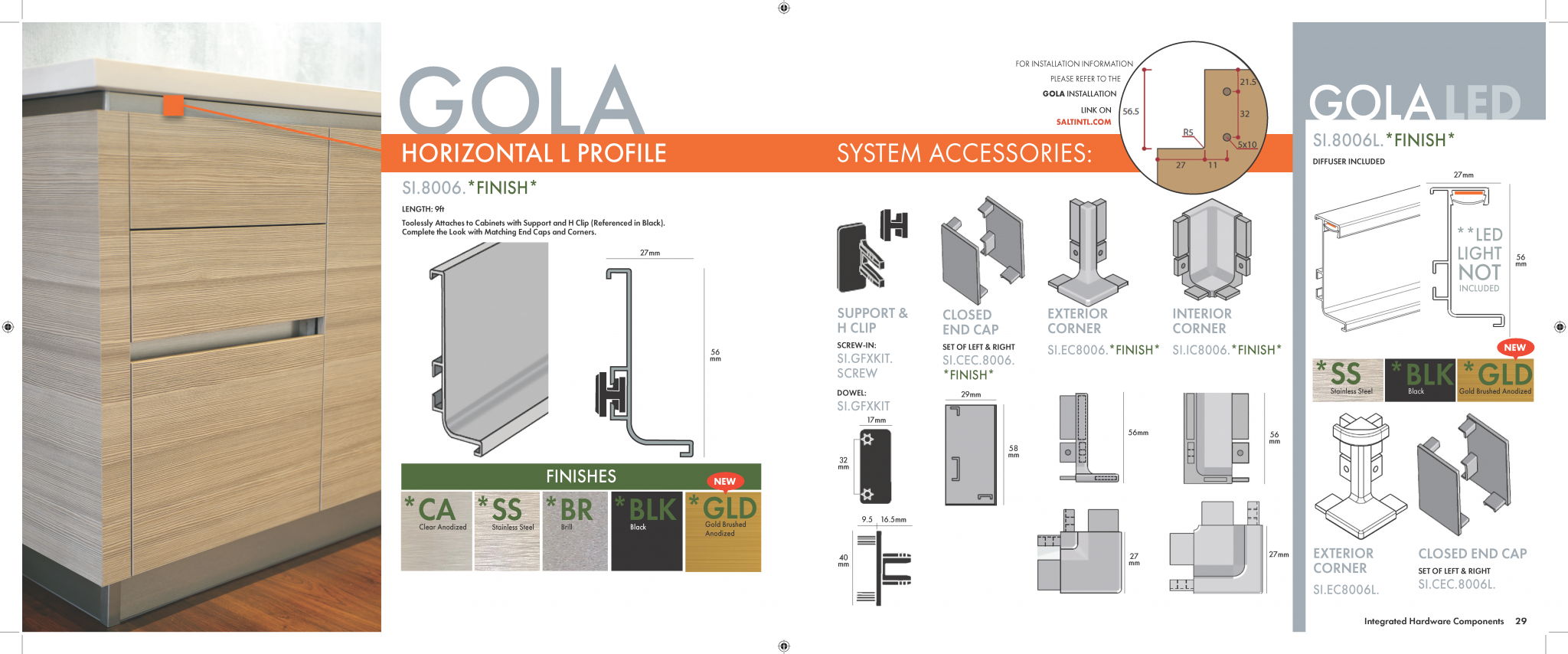 Gola Horizontal L Profile – Salt International