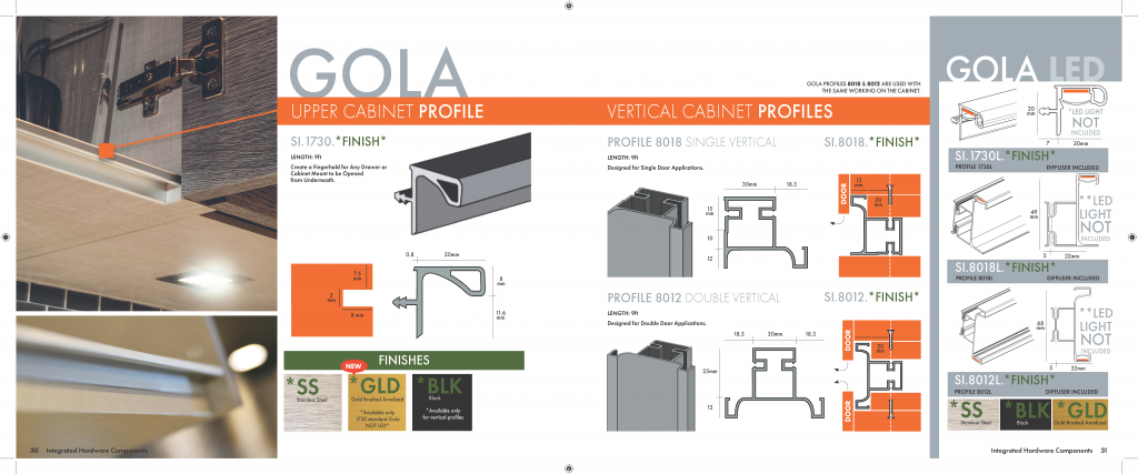 Gola Upper Cabinet Profile – Salt International